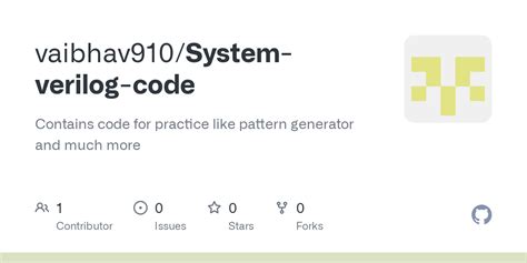 github vaibhav910 system verilog code contains code for practice