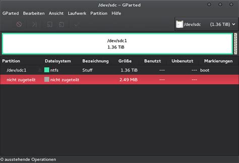 Gparted Resizing NTFS Partition On USB Drive Unix Linux Stack