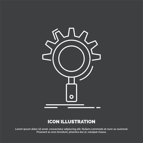 Seo Search Optimization Process Setting Icon Line Vector Symbol For Ui And Ux Website Or