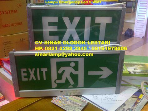 Lampu Emergency EXIT Lampu Fire Emergency Exit Light 5 Watt