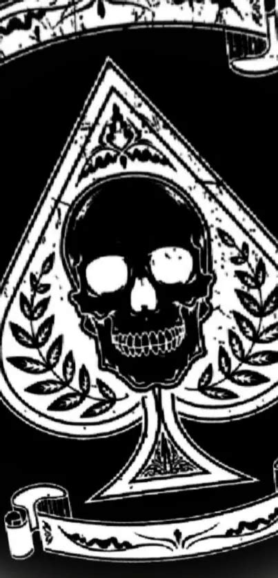 Skull And Spade Mobile Wallpaper Free Download