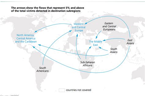 Human Trafficking World Map 2022