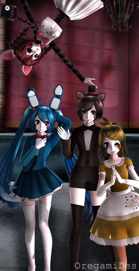 Toy Chica Mangle Bonbon And Chica Fnaf Fanart By Roy