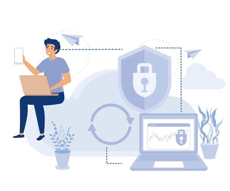 Cloud Software Concept Saas Technology Cloud Computing Security Premium Vector