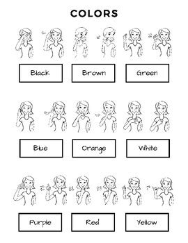 Printable Sign Language Worksheets