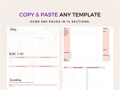 Onenote Pink Planner Onenote Template Ultimate Digital Etsy Australia