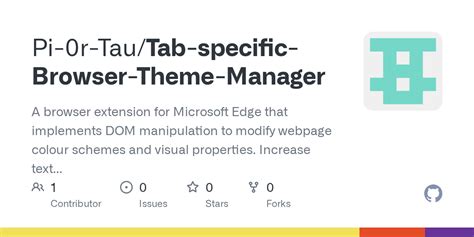 Github Pi 0r Tautab Specific Browser Theme Manager A Browser