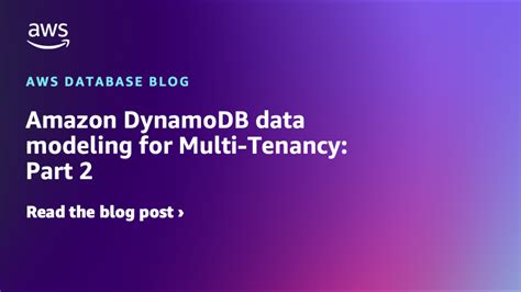 Amazon Dynamodb Data Modeling For Multi Tenancy Part 2 Aws Database Blog