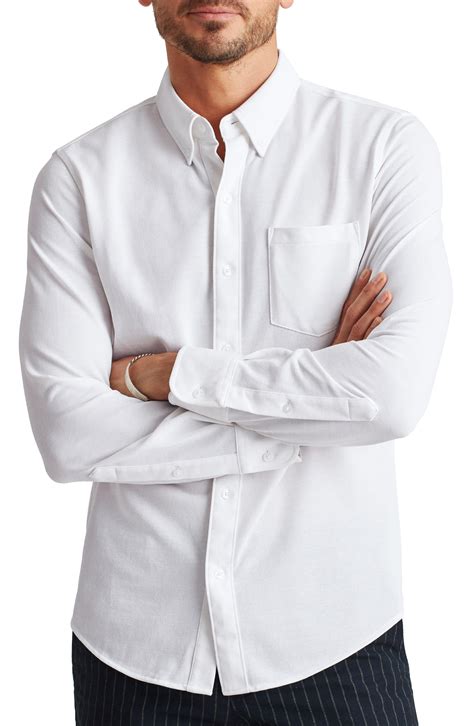 Bonobos Slim Fit Oxford Cotton Piqué Button Down Shirt In White For Men