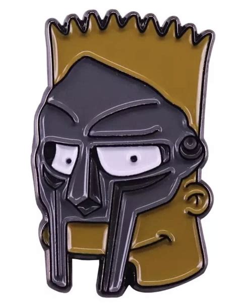 Mf Doom Bart Simpson Mask Metal Enamel Pin Badge Rap Simpsons Hip Hop £