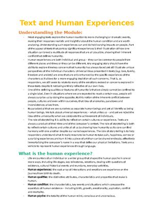 Common Module Rubric Common Module Rubric Texts And Human Experiences In This Common Module