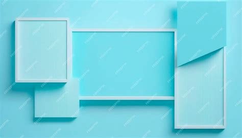 직사각형 기하학적 모양을 광고하기 위한 파스텔 블루 빈 종이 질감 배경 템플릿 배너 생성된 텍스트 Ai의 공간 공간 복사