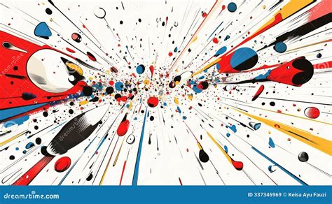 A Vibrant Explosion Of Colors And Shapes Creating A Dynamic Abstract Visual Effect Stock