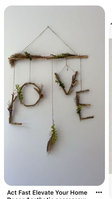 Rustic Twig Home Decor With Love Sign
