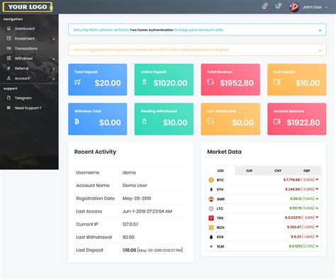 Bitcoin Investment Hyip Script Premium Design 1 With Bitcoin Payment