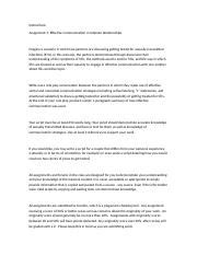 Sex Ed Rtf Instructions Assignment 5 Effective Communication In Intimate Relationships