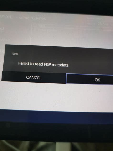 Failed To Read Nsp Metadata Error I Get When I Try To Install Same Xci I Installed And Played