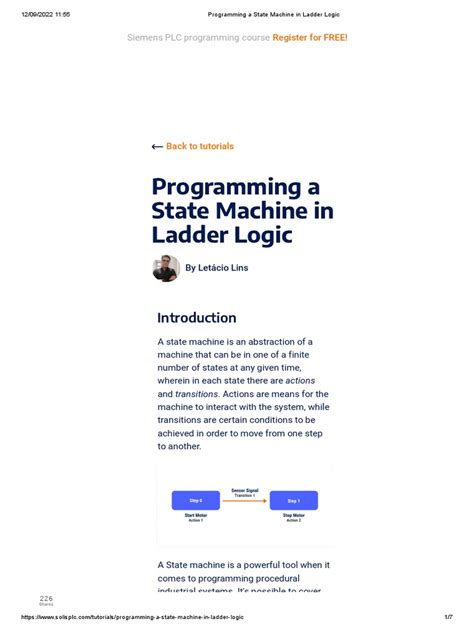 Programming A State Machine In Ladder Logic Pdf Programmable Logic Controller Computer