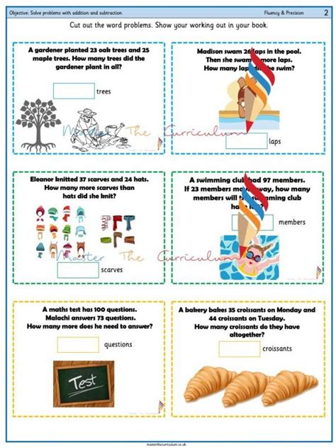 Solve Problems With Addition And Subtraction Master The Curriculum Addition And Subtraction