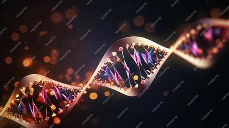 Premium Ai Image Abstract Dna Helix String Concept Generative Ai