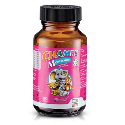 Buy Champs Multivitamin Chewable Tablet Strawberry 100s Doctoroncall