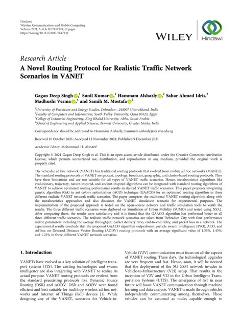 Pdf A Novel Routing Protocol For Realistic Traffic Network Scenarios In Vanet
