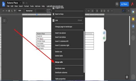 How To Merge And Unmerge Cells In A Google Doc Table