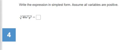 answered write the expression in simplest form … bartleby