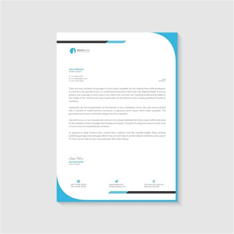 Plantilla De Diseño De Papel De Carta Vector Premium