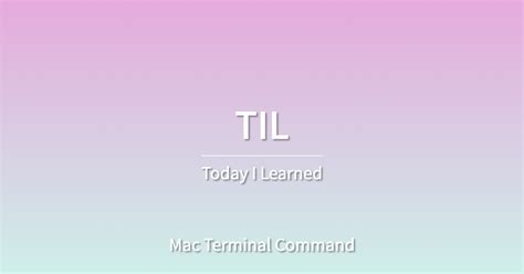 mac terminal command