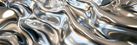 Highly Reflective Liquid Metal Waves With A Flowing Organic And Smooth