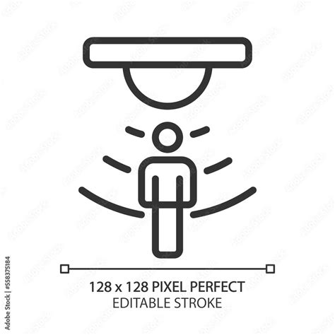 Motion Sensor Pixel Perfect Linear Icon Motion Detection Smart Home Device Internet Of Things
