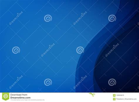 Abstract Deep Blue Background Curve And Overlap Layer Stock Vector