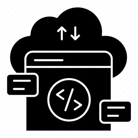 Cloud Programming Software Development Coding Web Management Icon