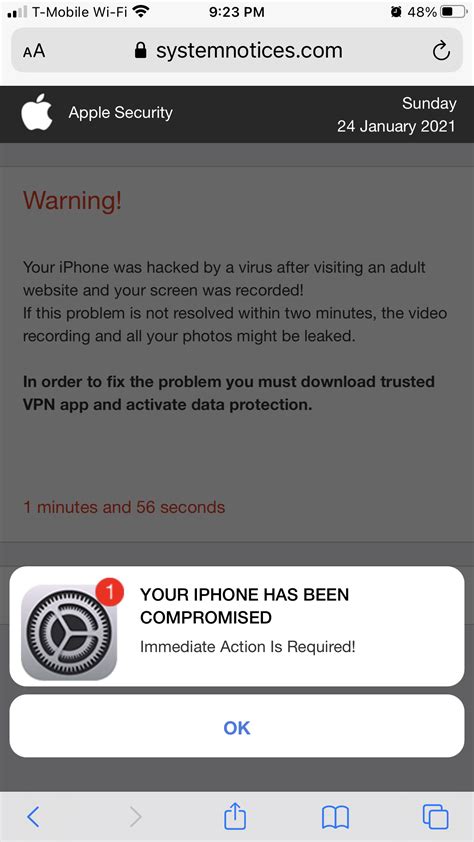 I Received This Pop Up Today While Search Apple Community