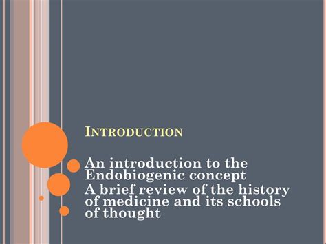 Ppt Introduction To Endobiogeny An Integrative Approach To Medicine