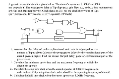 Solved A Generic Sequential Circuit Is Given Below The Circuits Inputs Are A Clk And Clr