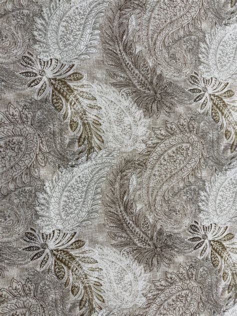 Fabric Of The Famous Floral Paisley Pattern In Neutral Tones Textile