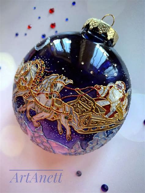 Елочный медальон с ручной росписью «Волшебная Тройка в интернет магазине на Ярмарке Мастеров