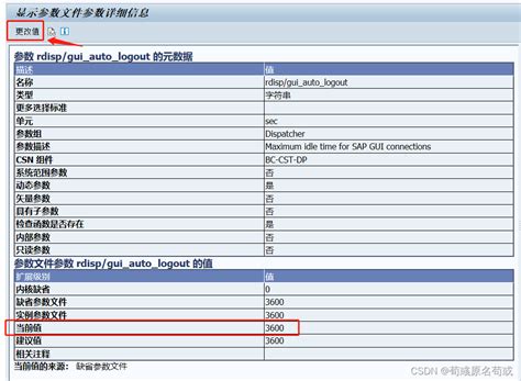 sap basis 使用rz11 设置sap掉线时间（参数 rdisp gui auto logout） sap自动断开时间设置 csdn博客
