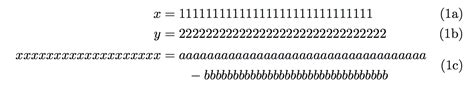 equations how to set different alignment rules for different