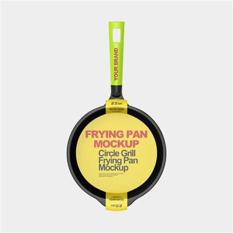 Premium Psd Frying Pan With Plastic Holder Mockup
