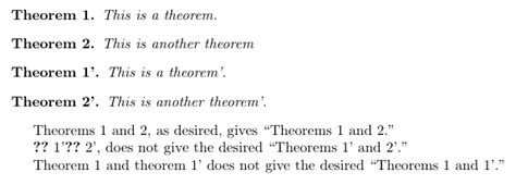 Numbering Cleveref For Dashes After A Theorem Number Eg Theorem 1