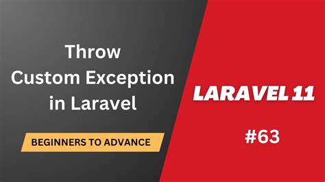 63 how to throw custom exception in laravel hadayat niazi youtube