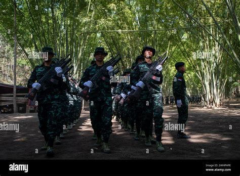Members Of Kndf Seen Participating In The Military Demonstration During