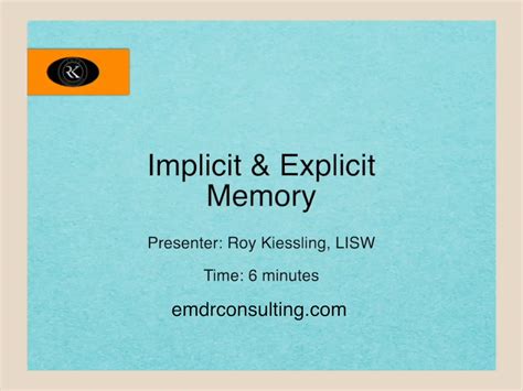 Implicit And Explicit Memory Implicit And Explicit Memory On Vimeo