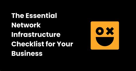 Network Infrastructure Checklist Checklist Gg