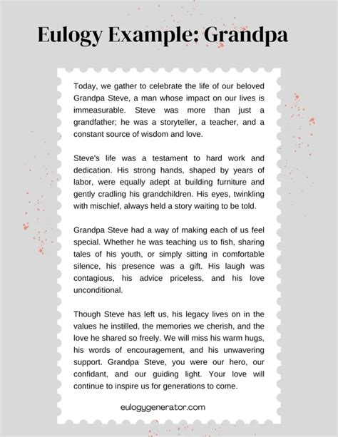 25 Grandfather Eulogies That Honor Eulogy Generator