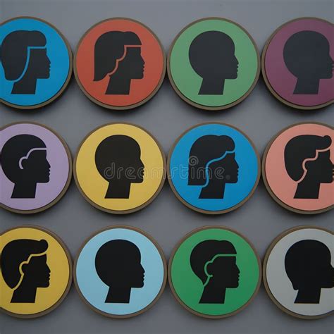 Account Icon Set Of Profile Icons Avatars People Change Photos Settingsa Stock Illustration
