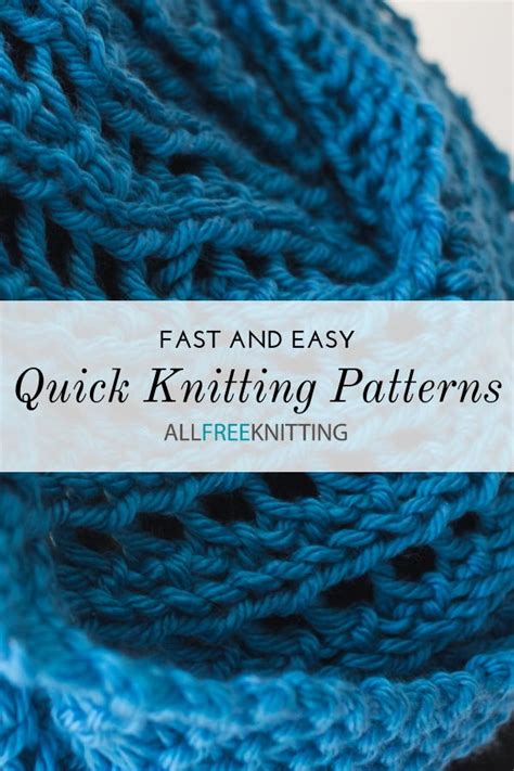 37 Quick And Easy Knitting Patterns